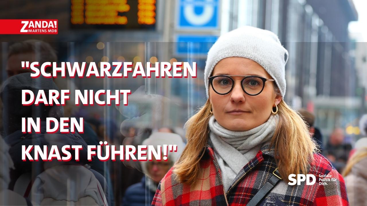 Zanda Martens MdB: „Schwarzfahren darf nicht in den Knast führen ...